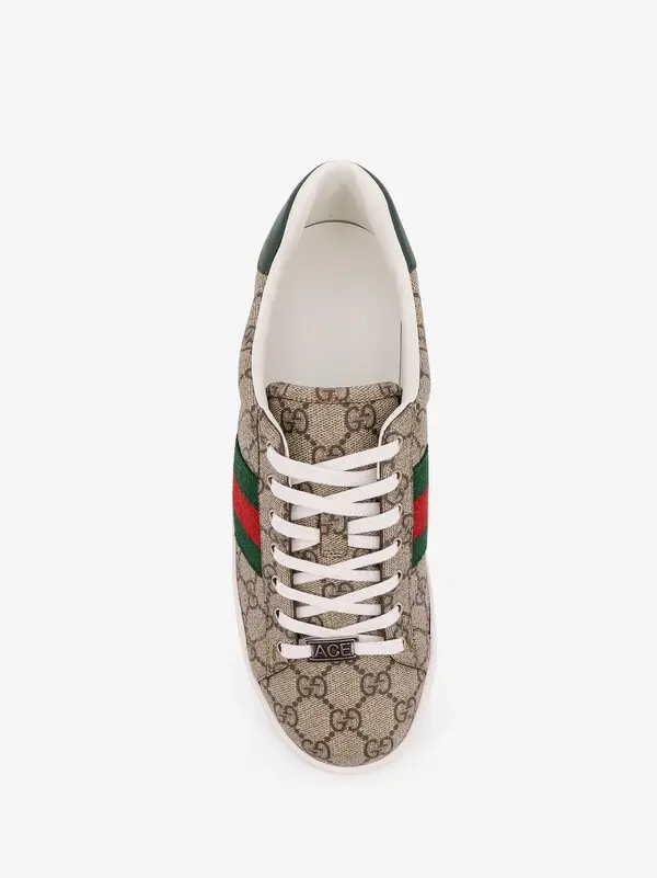 Gucci Ace Gg Supreme Fabric Low-top Sneakers - Multicolor