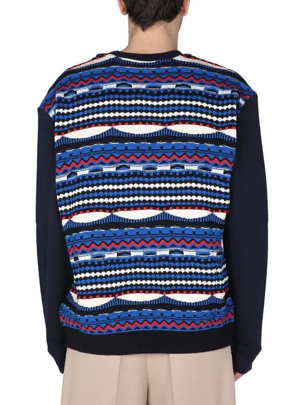 Missoni Crew Neck Sweatshirt With Embroidered Logo