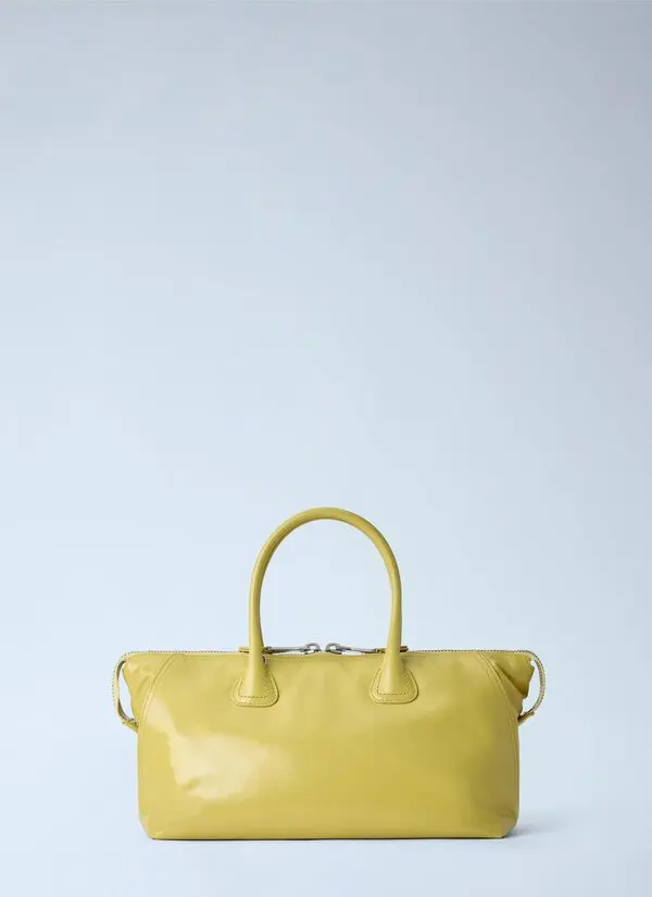 Miu Miu Leather Top Handle Bag - Yellow