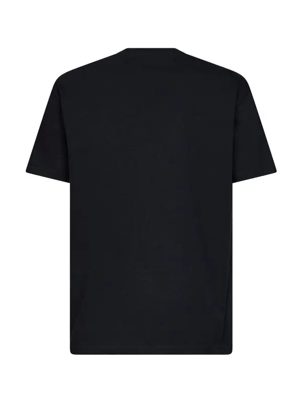 Givenchy Black Cotton T-shirt With Paris Pompom Embroidery