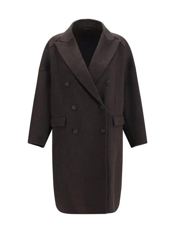 Brunello Cucinelli Cashmere Coat - Brown