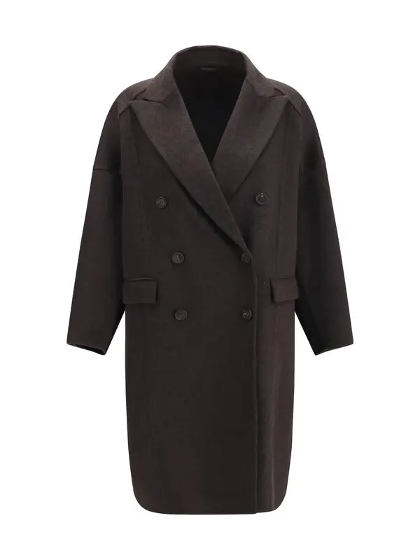Brunello Cucinelli Cashmere Coat - Brown