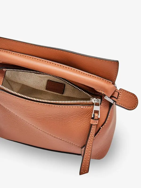 Loewe Puzzle Edge Leather Crossbody Bag - Tan