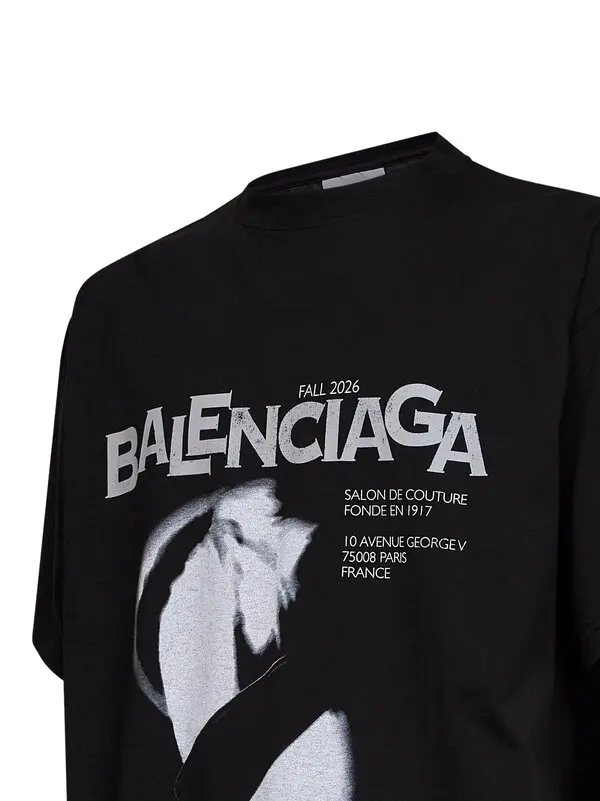 Balenciaga Black Lady In Shades Oversize T-shirt - Multicolor