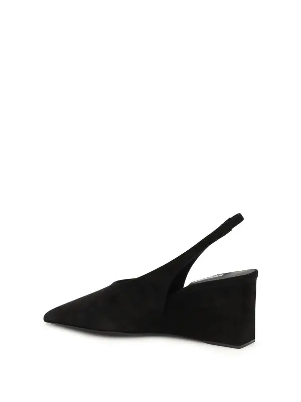 Alaïa Cube Wedge Slingback Pumps - Black
