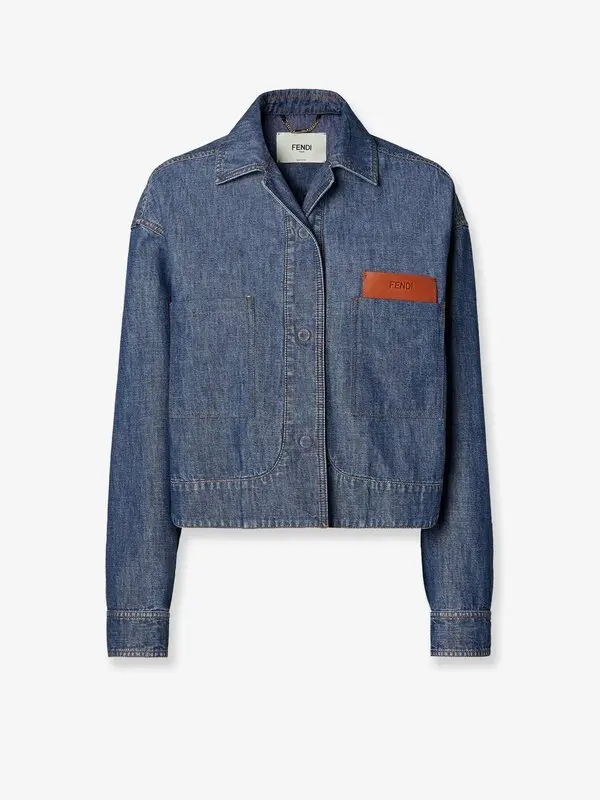 Fendi Chambray Denim Jacket - Blue