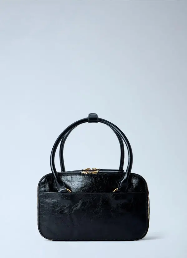 Marni Small Leather Bauletto Handbag - Black