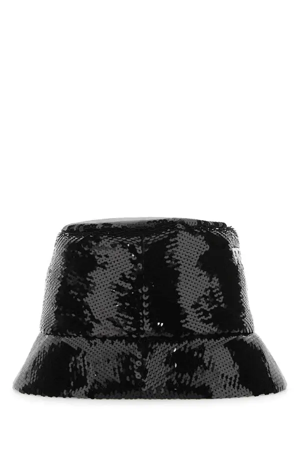 Prada Sequined Bucket Hat - Black
