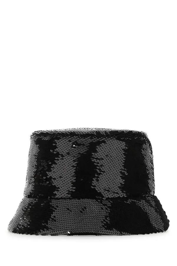 Prada Sequined Bucket Hat - Black