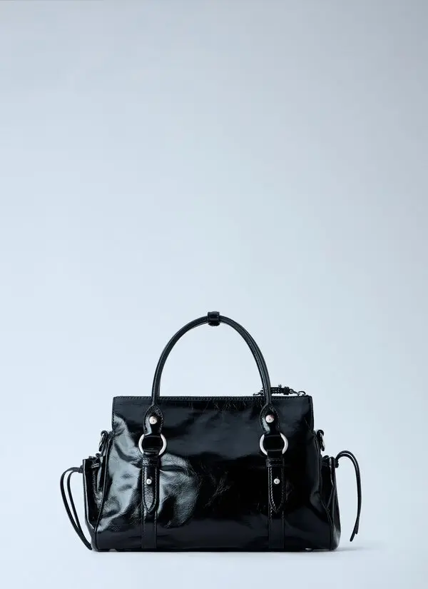 Miu Miu Patent Leather Handbag - Black