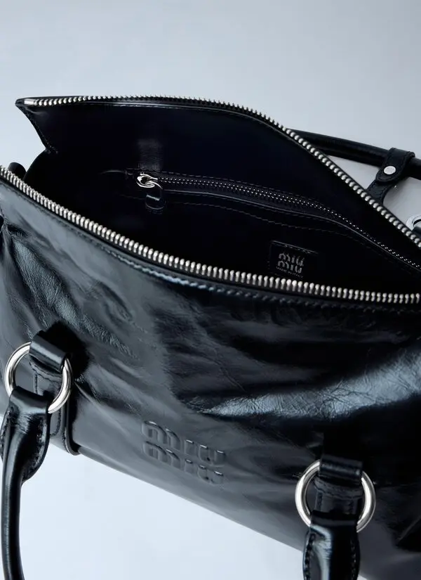 Miu Miu Patent Leather Handbag - Black