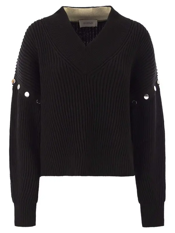 Sportmax Tay Oversized Jumper With Detachable Sleeves - Black