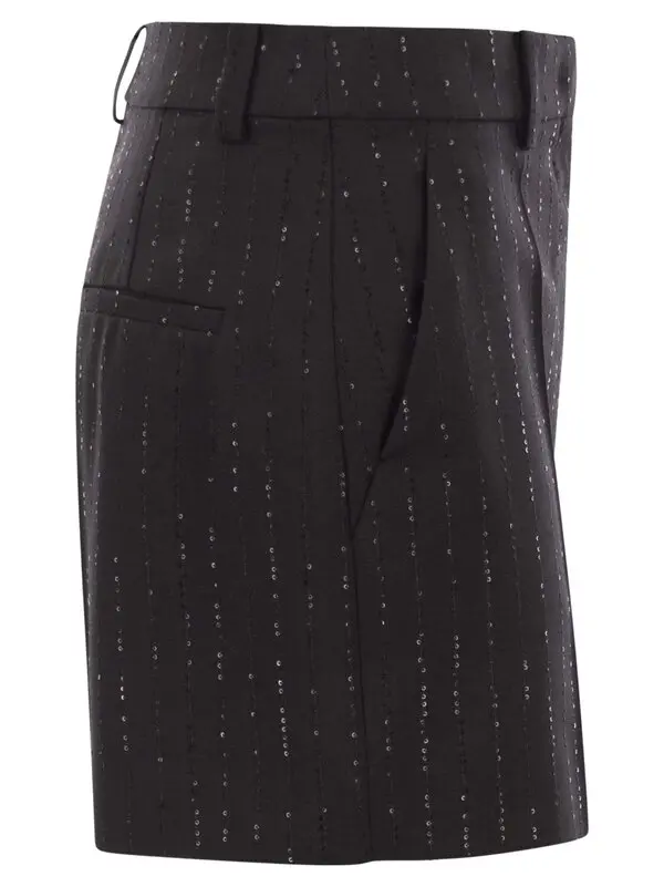 Max Mara Siberia Wool Blend Shorts - Black