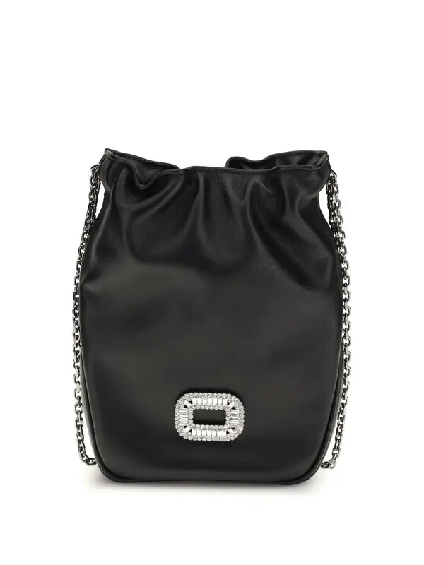 ROGER VIVIER Nano Pilgrim Bucket Bag - Black