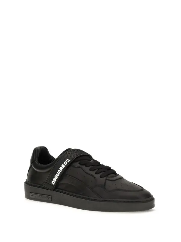 Dsquared2 Leather Strap Sneakers