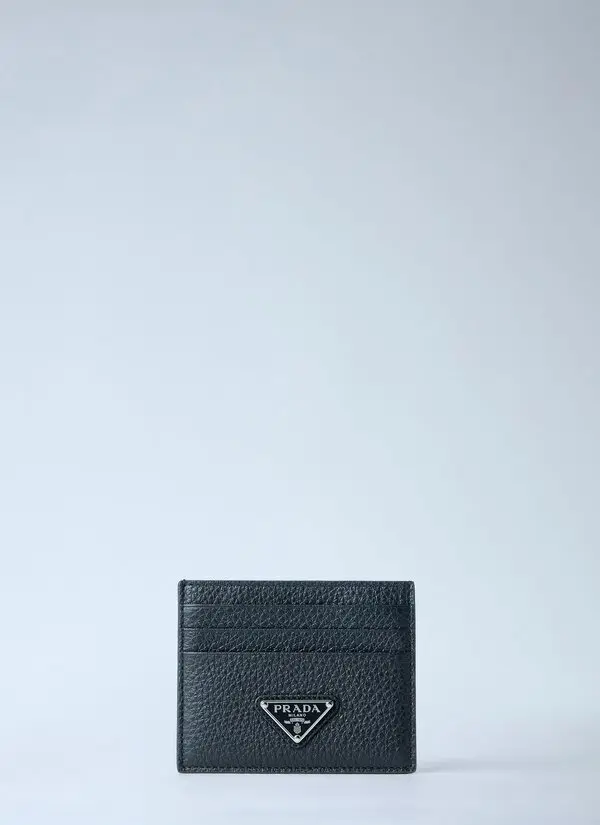 Prada Pebbled Leather Bi-fold Wallet