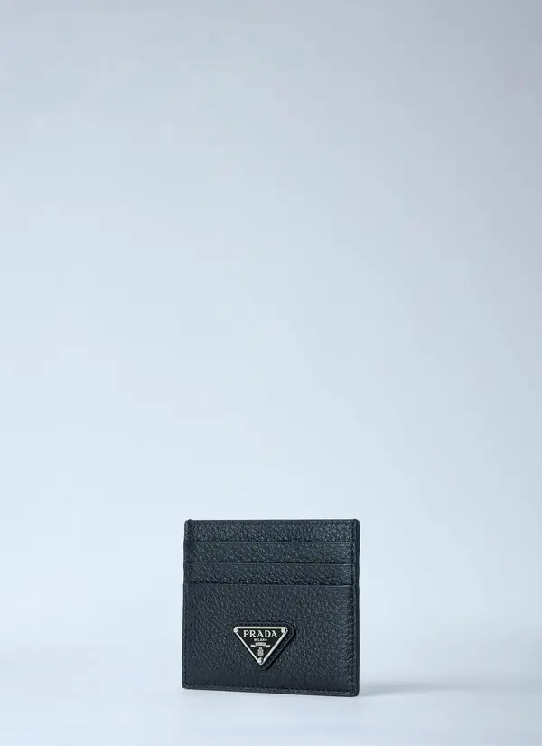 Prada Pebbled Leather Bi-fold Wallet