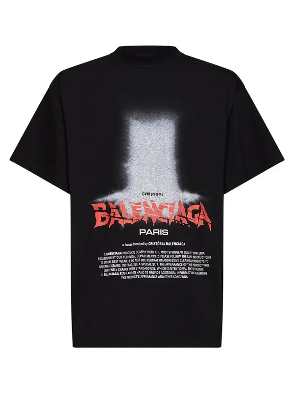 Balenciaga Black The Door Oversize T-shirt - Multicolor