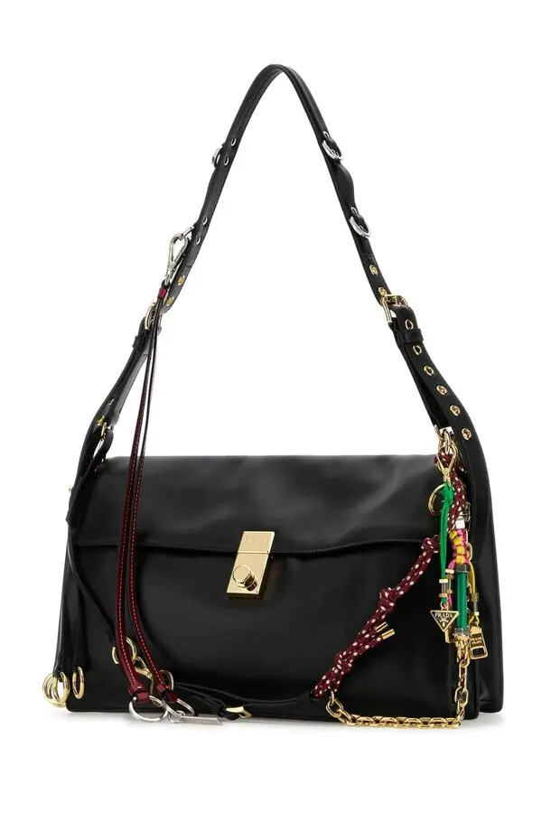 Prada Leather Large Soft Sound Shoulder Bag