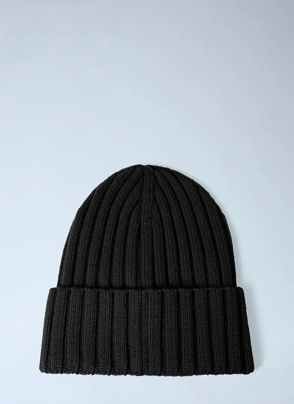 Moncler Logo Patch Beanie Hat
