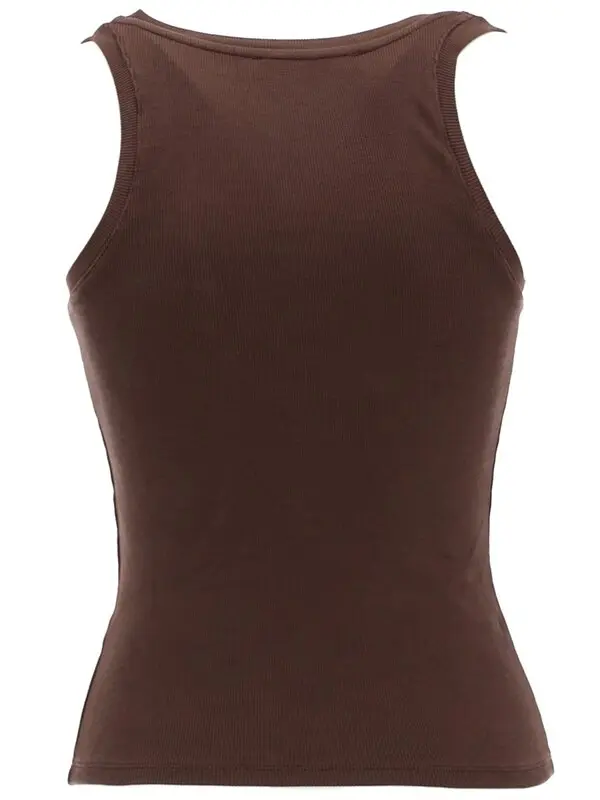 ROTATE BY BIRGER CHRISTENSEN Tank Top With Logo - Brown