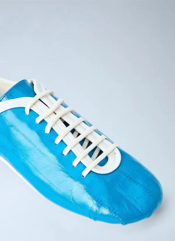 Dries Van Noten Lace-up Leather Sneakers - Blue