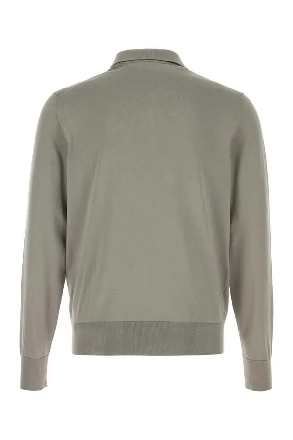 Dolce & Gabbana Grey Silk Polo Shirt