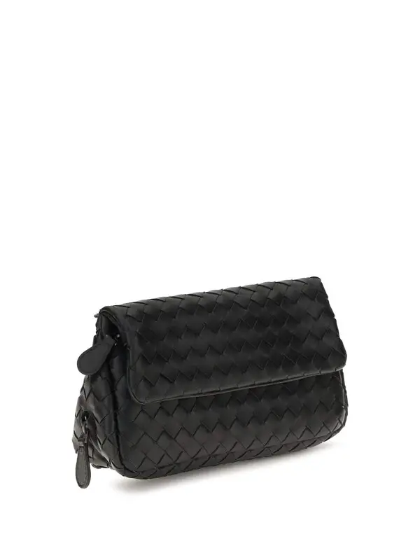 Bottega Veneta Intrecciato Shoulder Bag - Black