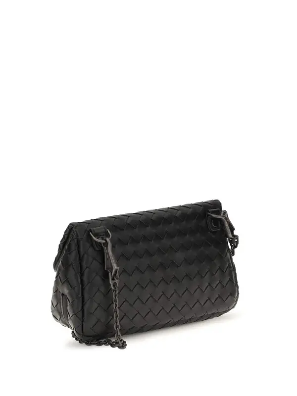 Bottega Veneta Intrecciato Shoulder Bag - Black