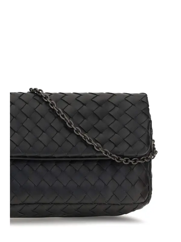 Bottega Veneta Intrecciato Shoulder Bag - Black