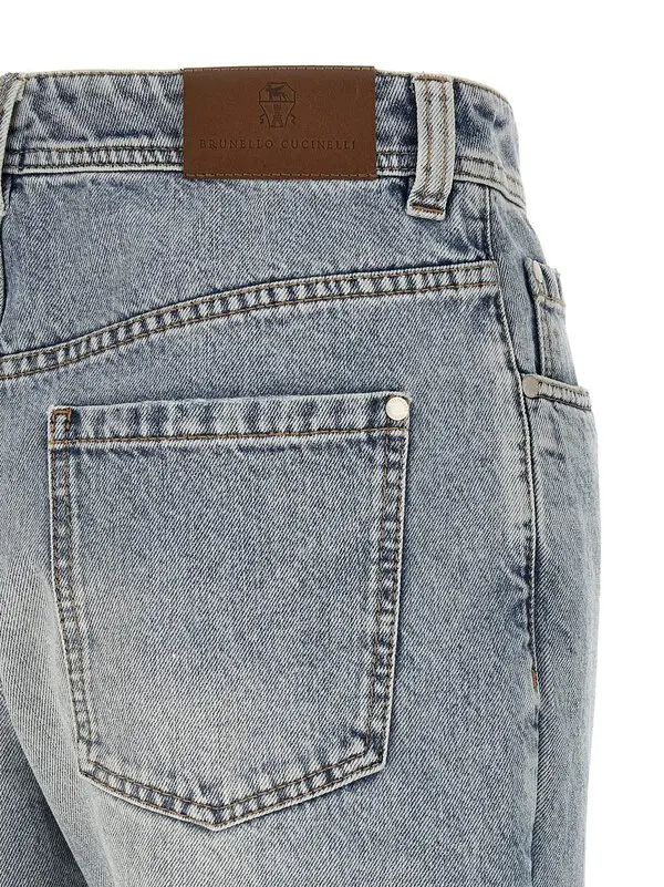Brunello Cucinelli Baggy Tapered Jeans - Blue