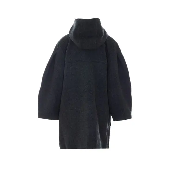 GANNI Logo Wool Peacoat