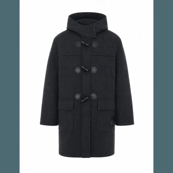 GANNI Wool Blend Peacoat - Gray