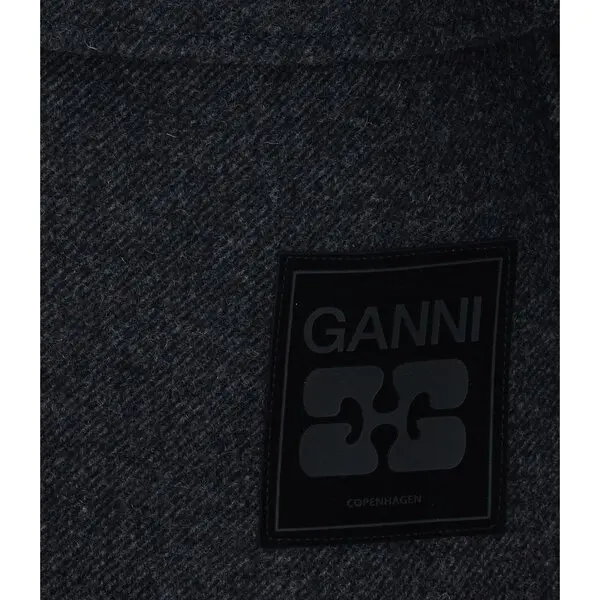 GANNI Wool Blend Peacoat