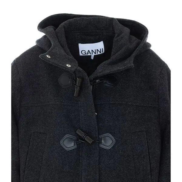 GANNI Wool Blend Peacoat