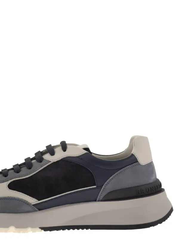 Brunello Cucinelli Multicolour Leather And Suede Runner Sneakers