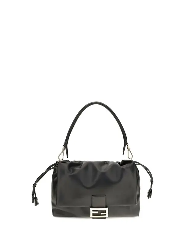 Fendi Baguette Soft Nappa Leather Shoulder Bag - Black