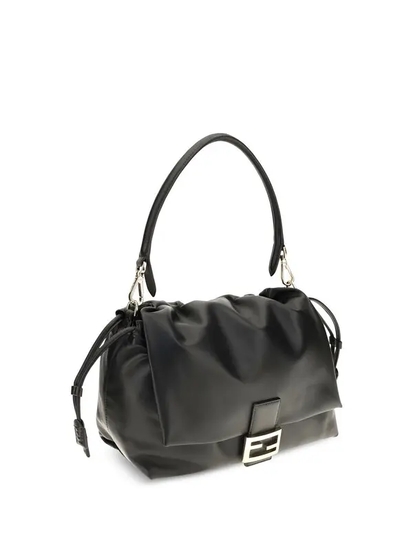 Fendi Baguette Soft Nappa Leather Shoulder Bag - Black