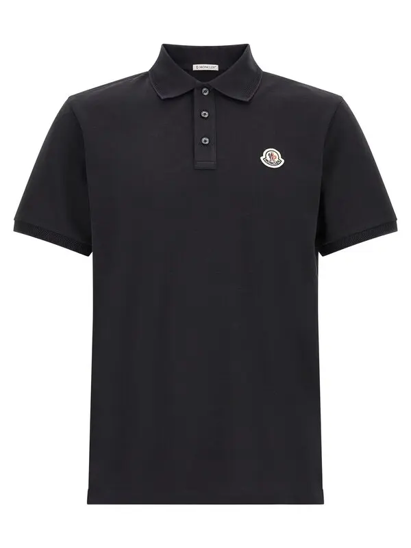 Moncler Logo Patch Polo Shirt - Blue