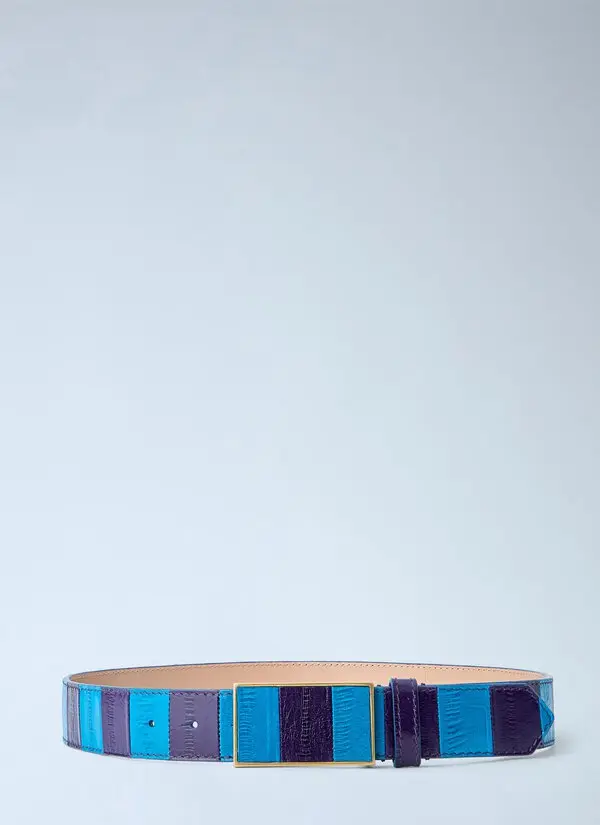 Dries Van Noten Striped Leather Belt