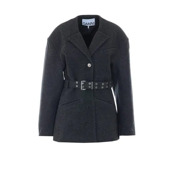 GANNI Wool Peacoat