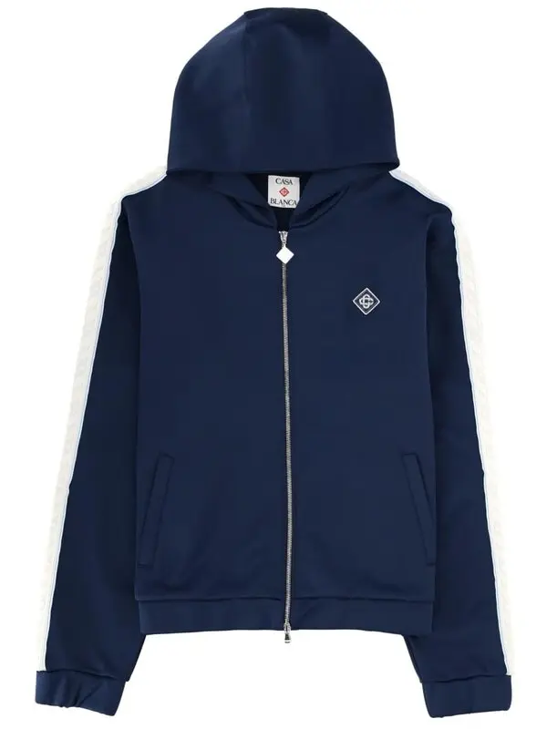 Casablanca Zipper Hoodie - Blue