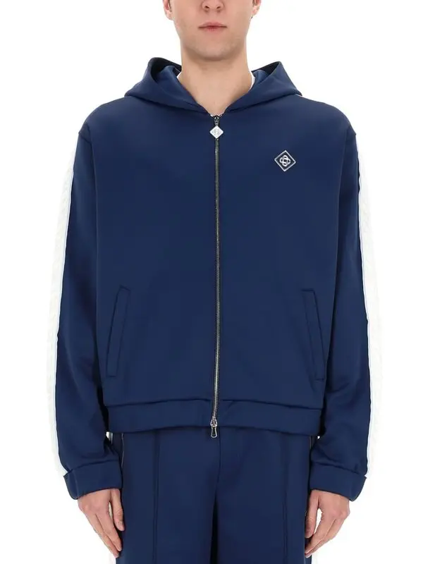 Casablanca Zipper Hoodie - Blue