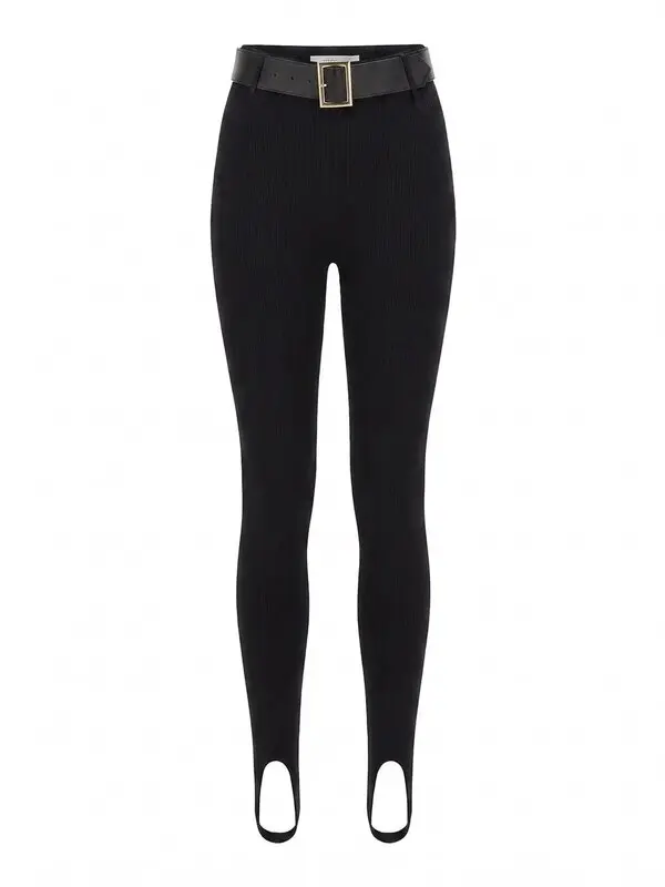 SELF-PORTRAIT Knit Stirrup Leggings - Multicolor