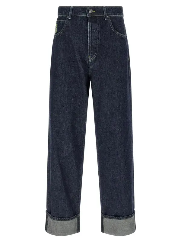 Marni Logo Embroidery Jeans - Blue