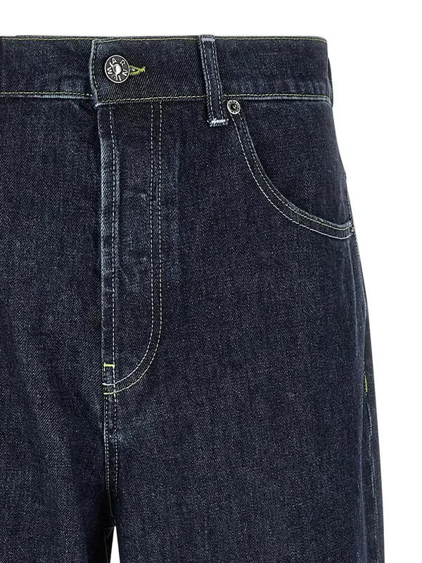 Marni Logo Embroidery Jeans - Blue