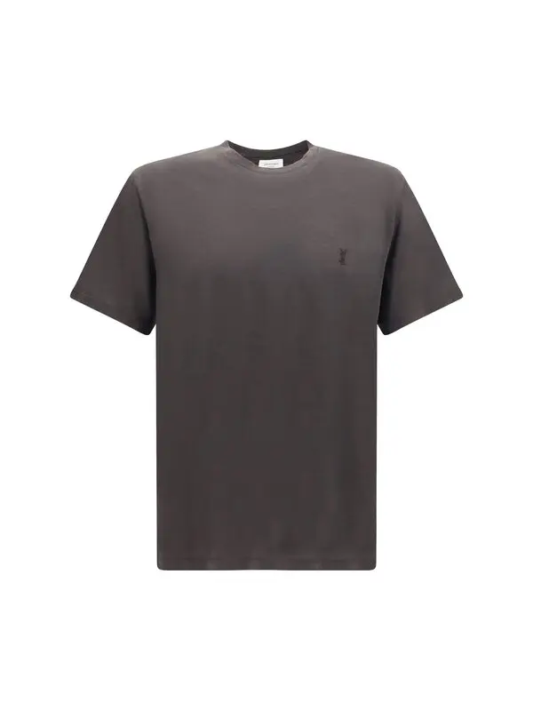 Saint Laurent Cassandre Silk And Cotton T-shirt