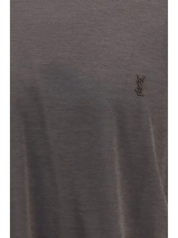 Saint Laurent Cassandre Silk And Cotton T-shirt