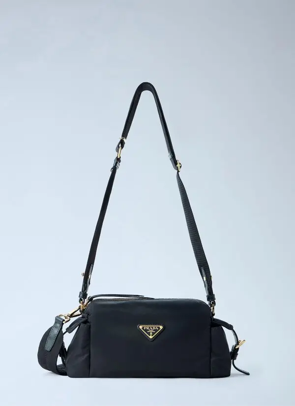 Prada Explore Small Re-nylon And Leather Shoulder Bag - Black