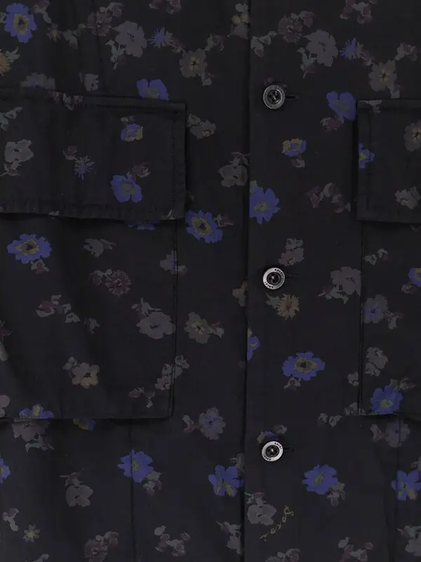 Sacai Cotton Blend Shirt With Floral Print
